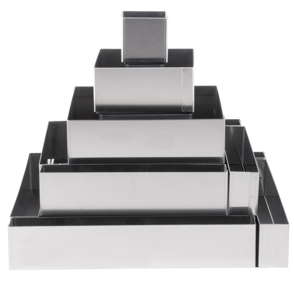 Matfer Bourgeat 681902 Complete French Style Square Wedding Cake Frame