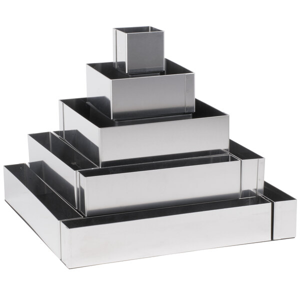 Matfer Bourgeat 681902 Complete French Style Square Wedding Cake Frame