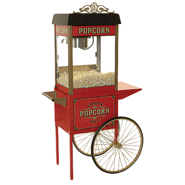 Benchmark USA 30010 Street Vendor Antique Trolley Popcorn Cart