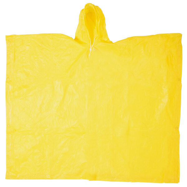 Cordova 52" x 80" Yellow Economy Rain Poncho