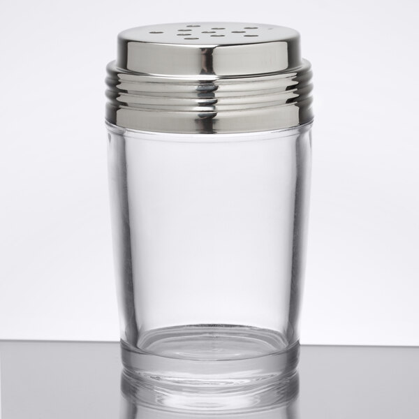 American Metalcraft 4406 6 oz. Clear Glass Contemporary Cheese Shaker ...