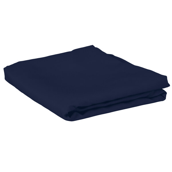 Intedge 72" x 72" Square Navy Blue 100% Polyester Hemmed Cloth Table Cover