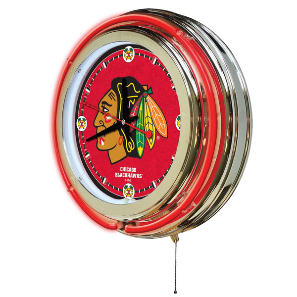 Holland Bar Stool Clk15ChiHwk Chicago Blackhawks 15" Neon Clock