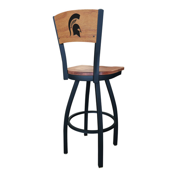 Holland Bar Stool L03830BWMedMplAMichStMedMpl Black Steel Michigan ...
