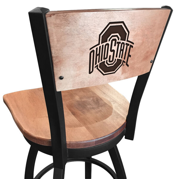 Holland Bar Stool L03830BWMedMplAOhioStMedMpl Black Steel Ohio State ...