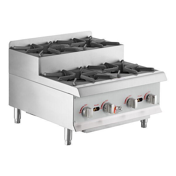 Cooking Performance Group SR-CPG-24-NL 24" Step-Up Countertop Range ...