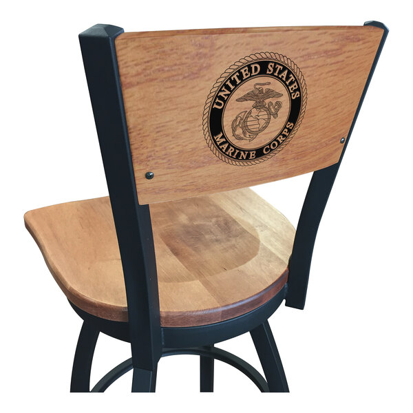 Holland Bar Stool L03830BWMedMplAMarineMedMpl Black Steel United States ...