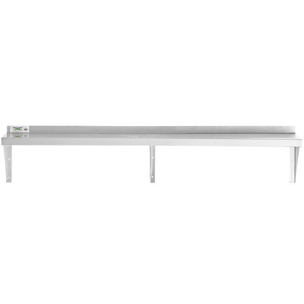 Regency 16 Gauge Stainless Steel 12" x 60" Heavy Duty Solid Wall Shelf