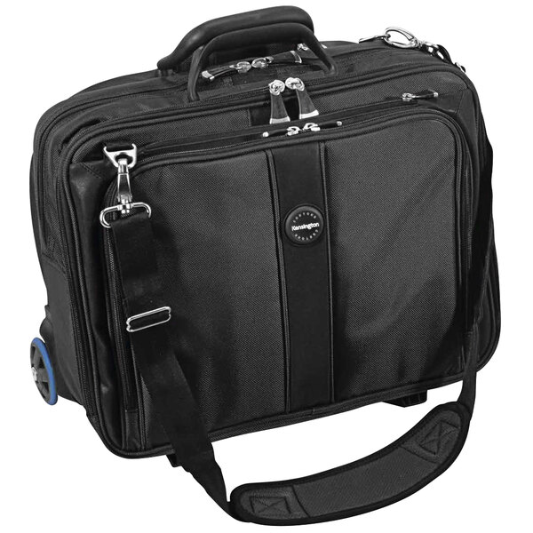 Kensington 62348 Contour Rolling Black Nylon Laptop Case - 17 1/2" x 9 ...