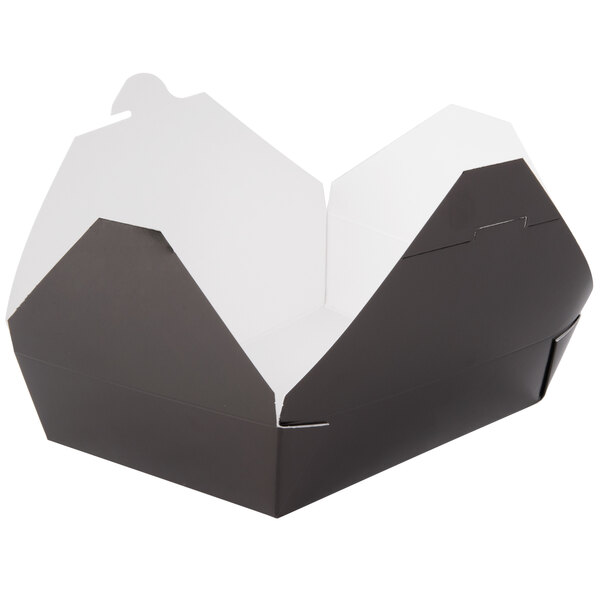 Fold-Pak 02BPBLACKM Bio-Pak Black Microwavable Paper #2 Take-Out ...