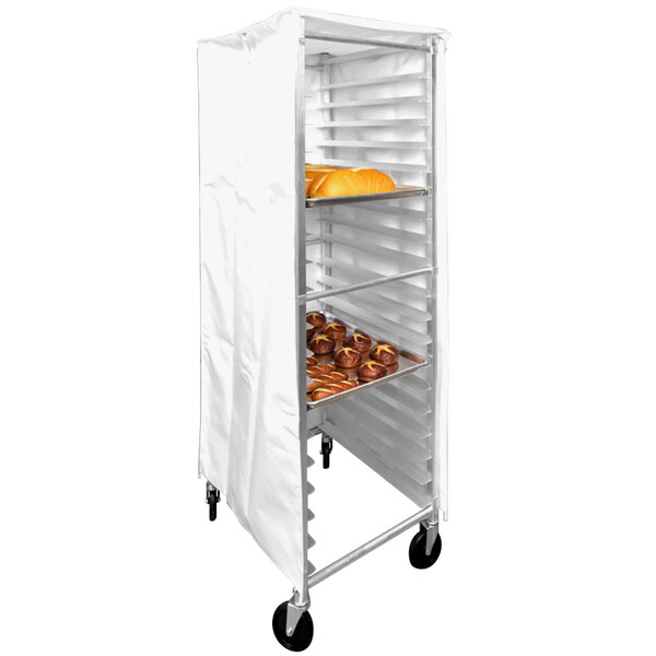 Curtron SUPRO-14-W White Vinyl Medium Duty Bun / Sheet Pan Rack Cover ...