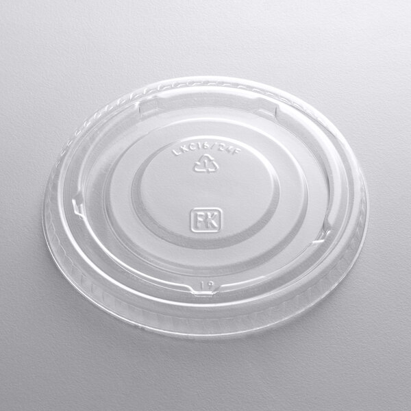 Fabri-Kal Kal-Clear/Nexclear LKC16/24F Clear Flat PET Lid for 5 oz., 8 ...