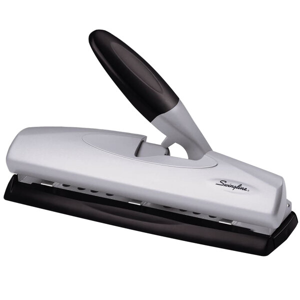 Swingline 74030 20 Sheet LightTouch Black and Silver 2-7 Hole Punch - 9 ...