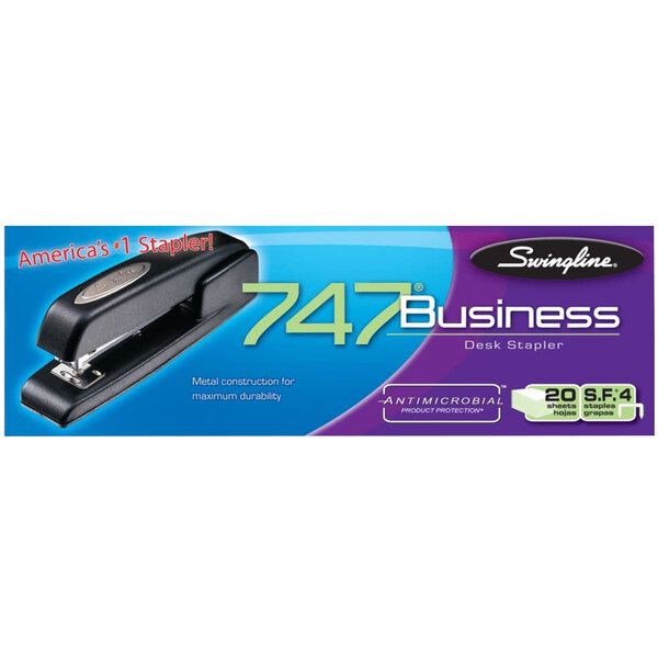 Swingline 74741 747 Business 25 Sheet Black Full Strip Desk Stapler