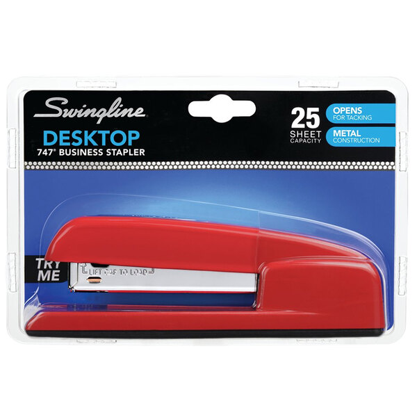 Swingline 74736 747 Business 25 Sheet Rio Red Full Strip Desk Stapler
