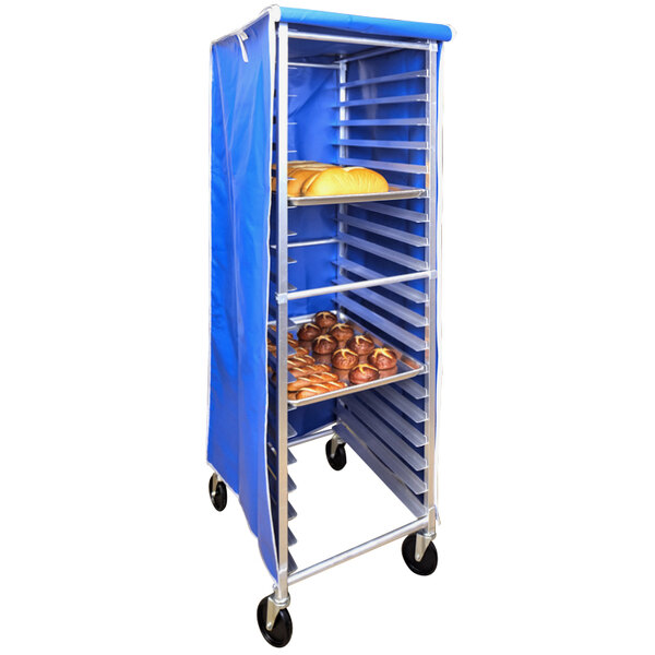 Curtron SUPRO-14-BL Blue Vinyl Medium Duty Bun / Sheet Pan Rack Cover ...
