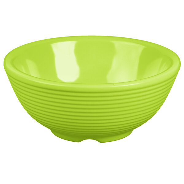 Tablecraft RAM4RGN 4 oz. Green Round Ribbed Melamine Ramekin - 12/Pack