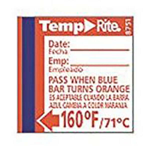 Taylor 8751 TempRite Single Use Dishwasher 160 Degrees F Test Label ...