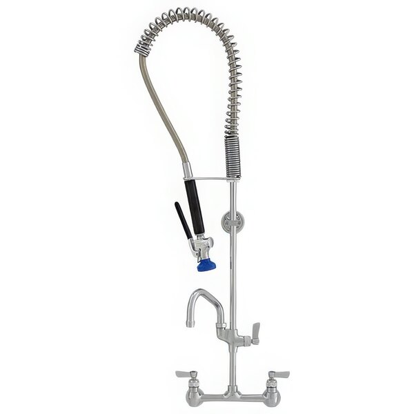 Fisher 34355 Wall Mounted Pre-Rinse Faucet with 8" Centers, 6" Add-On ...
