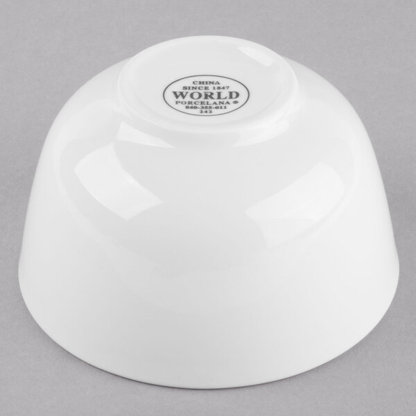 Libbey Porcelana 19 oz. Bright White Porcelain Noodle Soup Bowl - 36/Case