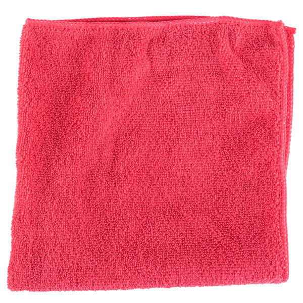 Unger ME40R SmartColor MicroWipe 16" x 16" Red UltraLite Microfiber ...