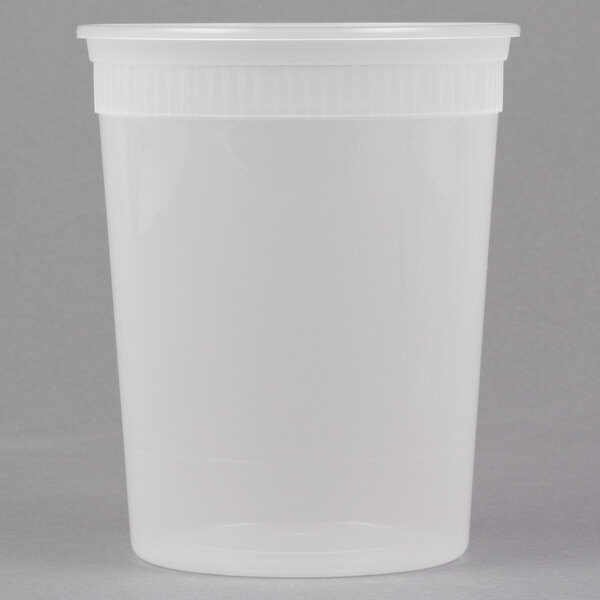 Pactiv/Newspring SD5032Y 32 oz. Translucent Round Deli Container - 480/Case