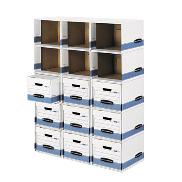 Fellowes 0162601 12" x 15" x 10" White/Blue Legal/Letter Sized Filing ...