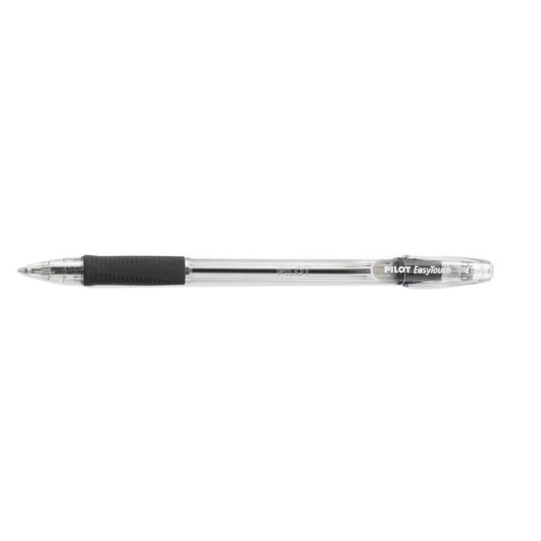 Pilot 32010 EasyTouch Black Ink with Clear Barrel 1mm Ballpoint Stick ...