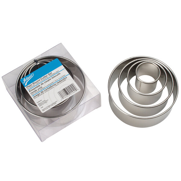 Ateco 1440 4-Piece Stainless Steel Round Cutter Set