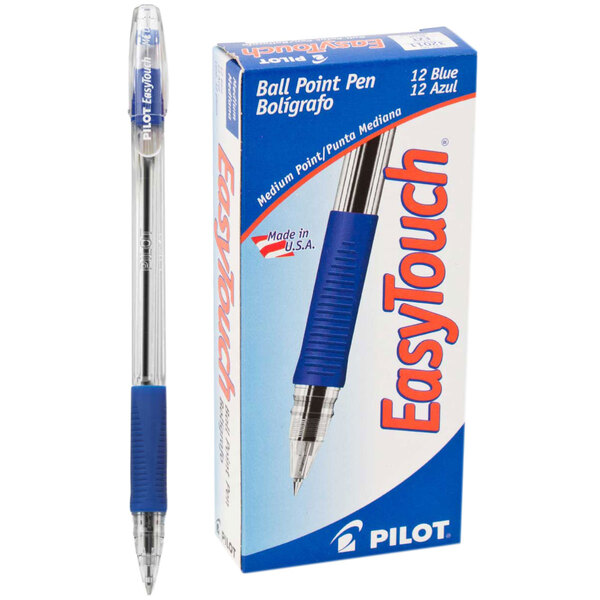 Pilot 32011 EasyTouch Blue Ink with Clear Barrel 1mm Ballpoint Stick ...