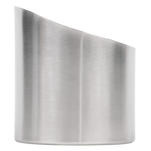 Tablecraft R44 4" Brushed Stainless Steel Angled French Fry Cup