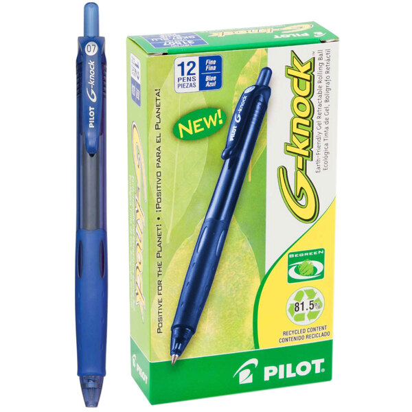 Pilot 31507 G-Knock BeGreen Blue Ink with Blue Barrel 0.7mm Retractable ...