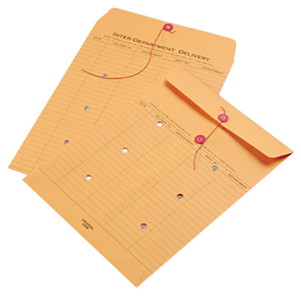Universal UNV63568 #97 10" x 13" Kraft String and Button Interoffice ...