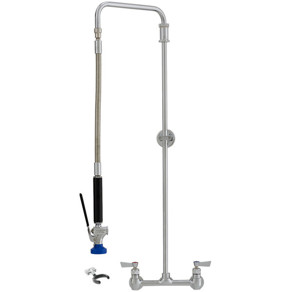 Fisher 9045 Backsplash Mounted Pre-Rinse Faucet with 8" Centers, Swivel ...