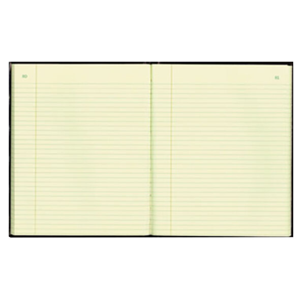 National 56231 Texthide 10 3/8" x 8 3/8" Black / Burgundy Record Book ...