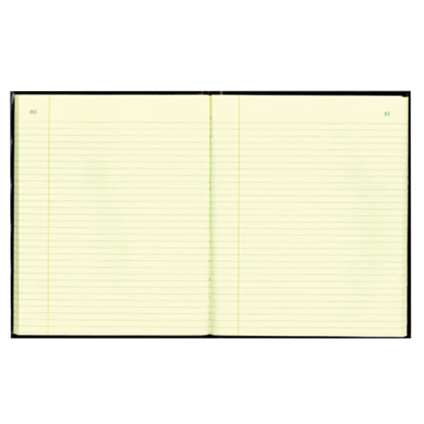 National 56211 Texthide 10 3/8" x 8 3/8" Black / Burgundy Record Book ...
