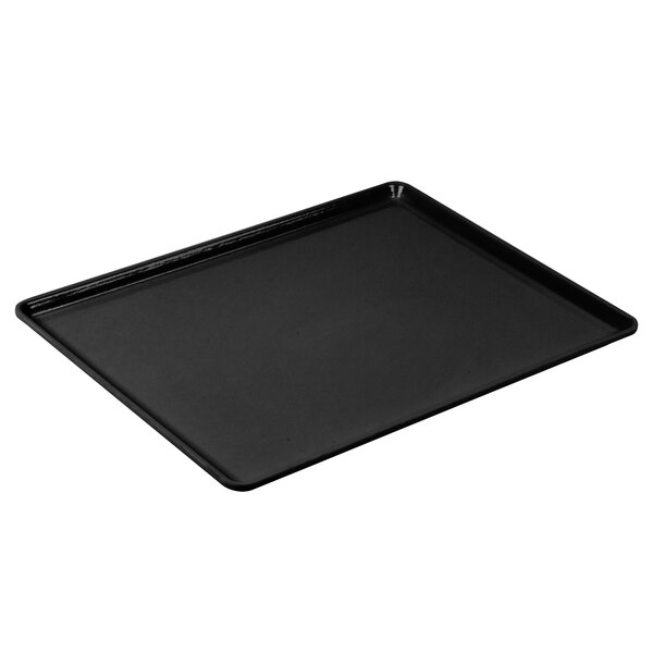 Cambro 1418D110 14" x 18" Black Dietary Tray - 12/Case