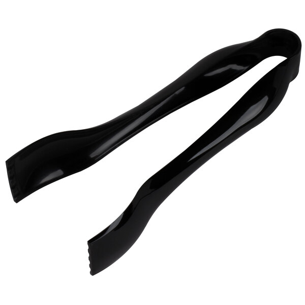 Sabert UBK72STNG 6 1/4" Black Disposable Plastic Tongs - 72/Case