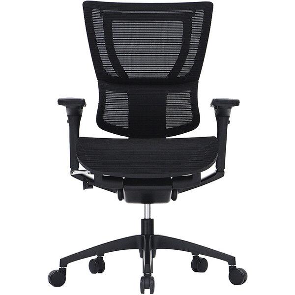 Eurotech Seating IOO-BLK iOO Black Mesh Synchro Tilt Office Chair