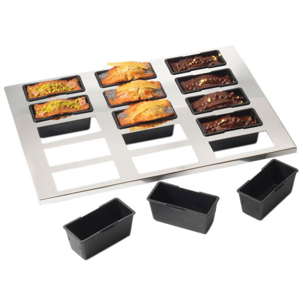 Matfer Bourgeat 347060 12" x 15 3/4" Exoglass Cake Baking Set with 15 Molds