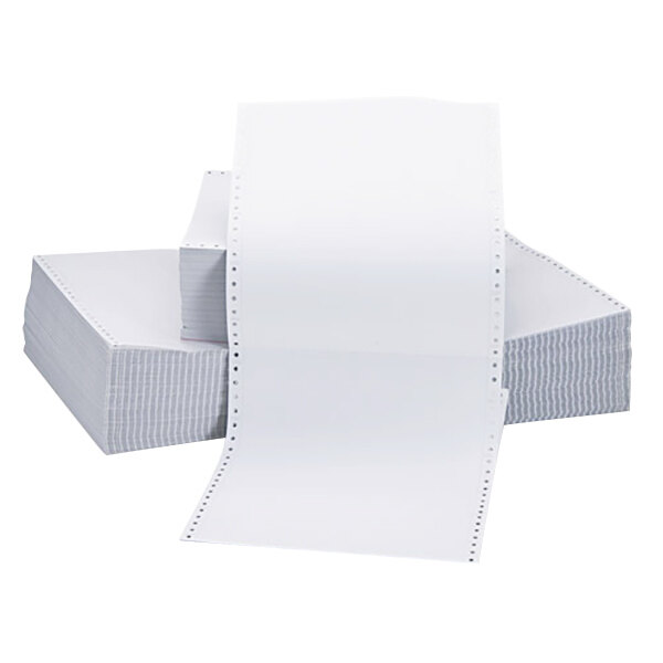 Universal UNV15703 9 1/2" x 11" White Case of 15 lb. 2 Part Perforated ...