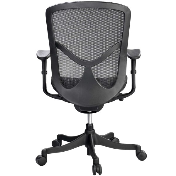 Eurotech Seating FUZ5B-LO Fuzion Black Basic Mesh Mid Back Swivel ...