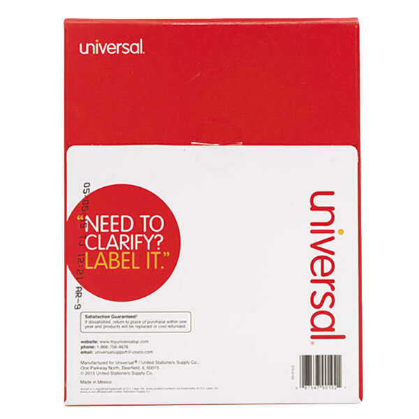 Universal UNV90102 1" x 2 13/16" Bright White Copier Mailing Address ...