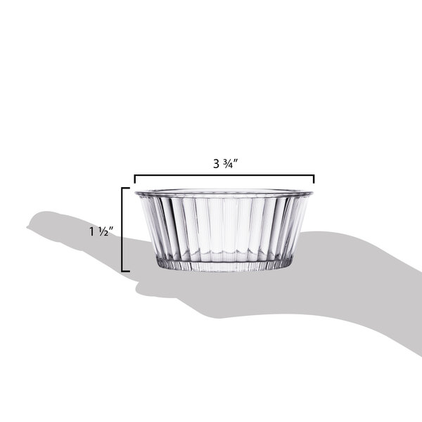 GET ER-404-CL 4 oz. Clear Fluted Plastic Ramekin - 12/Pack