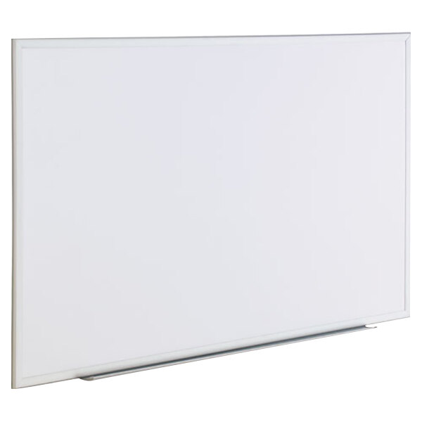 Universal UNV43625 60" x 36" White Melamine Dry-Erase Board with Satin ...