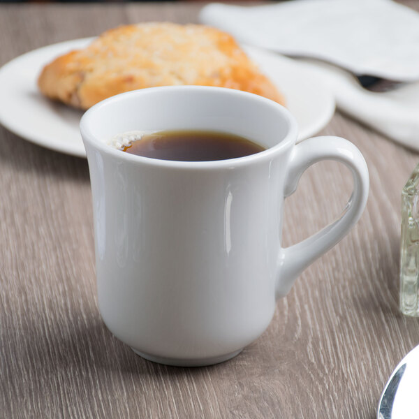 Libbey BW-1150 Basics 8.5 oz. Bright White Porcelain Tall Cup - 36/Case