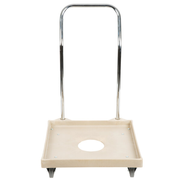 Vollrath Signature 20" x 20" Beige Dish Rack Dolly Base with 27" Chrome ...