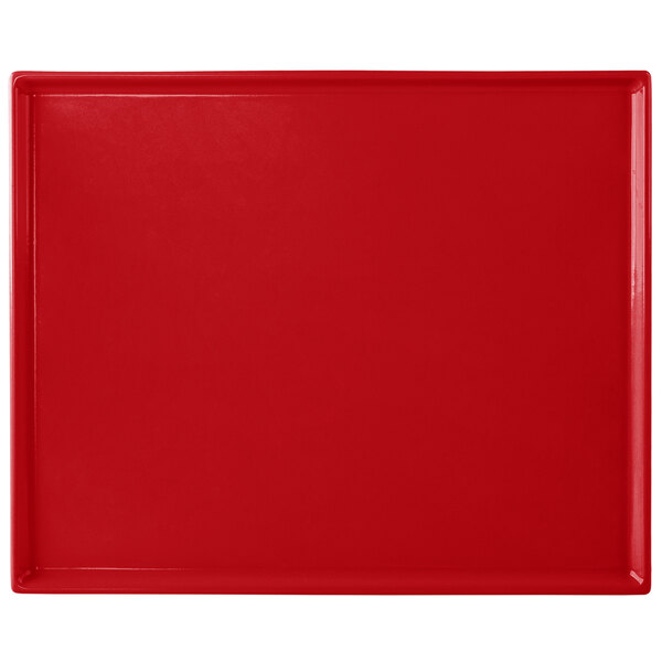Tablecraft CW2112R 12 7/8" x 10 1/2" x 3/8" Red Cast Aluminum ...