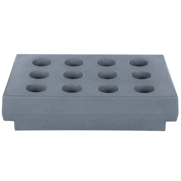 Cambro CR12191 Granite Gray Full Size Cutlery Rack
