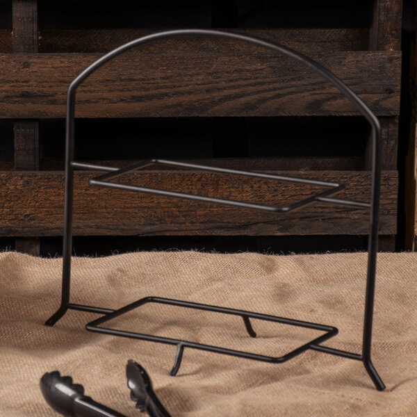 Clipper Mill by GET IR-611B Black 15" x 6" Iron Powder Coated 2 Tier ...